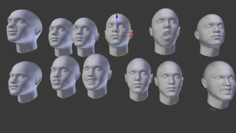How to Create a Face Using Colored Shapes in Blender