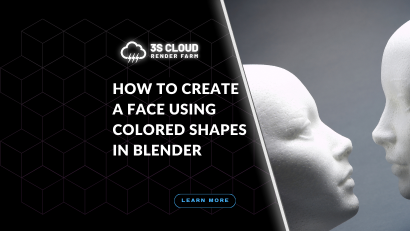 How to Create a Face Using Colored Shapes in Blender